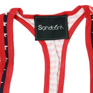 sandbank Men American Flag Wrestling Singlet Jockstrap Bodysuit Active Underwear (XL,Golden Leopard)