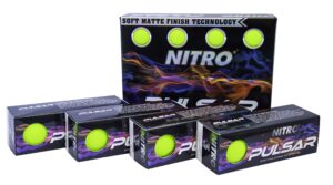 nitro pulsar box golf balls (pack 12), yellow