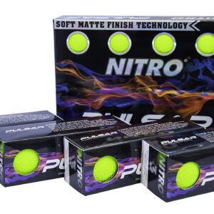 Nitro Pulsar Box Golf Balls (Pack 12), Yellow