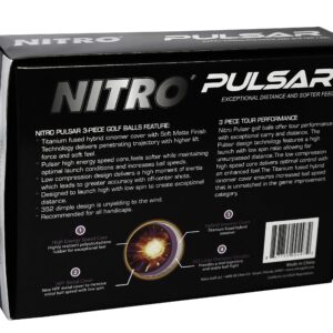 Nitro Pulsar Box Golf Balls (Pack 12), Yellow