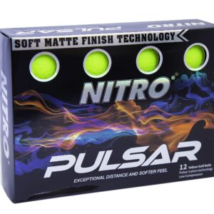 Nitro Pulsar Box Golf Balls (Pack 12), Yellow