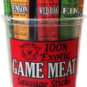 Buffalo Bills Exotic Game Meat Sausage Sticks (mixed 1oz sticks - elk, venison and wild boar)