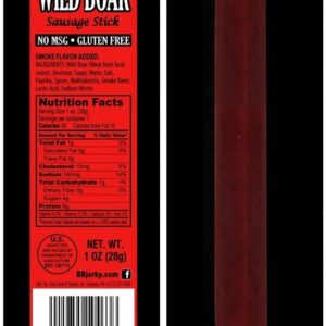 Buffalo Bills Exotic Game Meat Sausage Sticks (mixed 1oz sticks - elk, venison and wild boar)