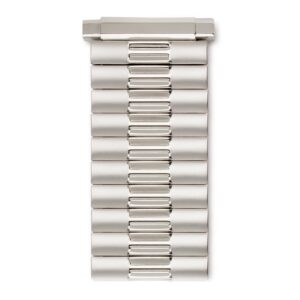 Speidel Men's Stainless Steel Comfortable Stretch Watch Band Silver Tone Tone Replacement Strap, 16-22mm, Straight End End with No Clasp, Long