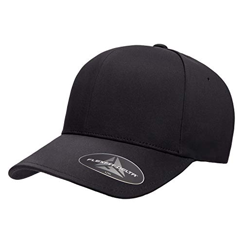 Flexfit Mens Delta Seamless Baseball Cap, Black, Small-Medium US