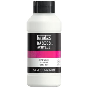 liquitex basics matte varnish, 250ml (8.4oz) bottle