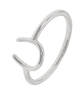 heartbeat sterling silver lucky horseshoe ring (6)