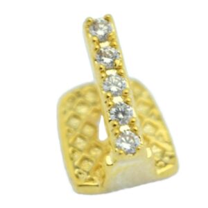 cz gap grillz 14k gold plated single tooth top or bottom teeth single hip hop grills