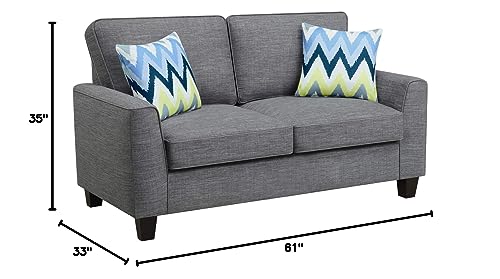 Serta Deep Seating Astoria 61" Loveseat in Light Gray