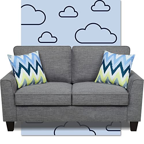 Serta Deep Seating Astoria 61" Loveseat in Light Gray