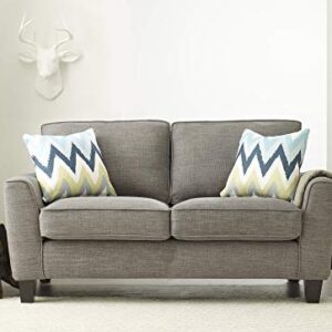 Serta Deep Seating Astoria 61" Loveseat in Light Gray