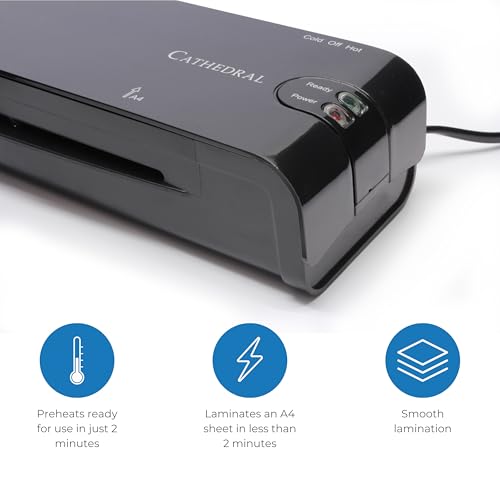 Cathedral LM400 A4 Laminating Machine - Black