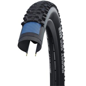 schwalbe smart sam tire - 27.5 x 2.6, clincher, folding, black ,performance line, addix