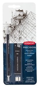 derwent mechanical pencils 0.5, metal barrel, precision, hb (2302428)