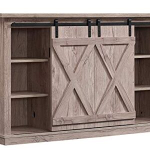 Twin Star Home Sliding Barn Door TV Stand, Ashland Pine