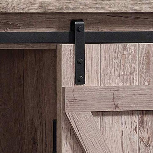 Twin Star Home Sliding Barn Door TV Stand, Ashland Pine