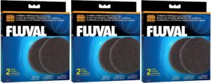 fluval 6 pack of carbon impregnated foam pads for fx5/6 aquarium filters