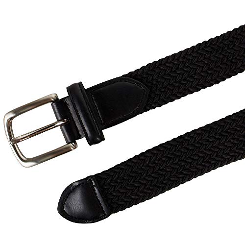 Dockers Big Boys' Braided Elastic-Web Stretch Belt, Black, Medium