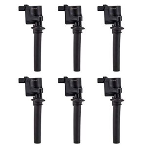 mas set of 6 ignition coils pack compatible with ford escape taurus five hundred free style mazda tribute mercury mariner sable 3.0l v6 replacement for dg500 fd502 dg513 c1458 5c1449