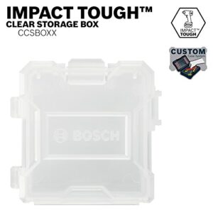 BOSCH CCSBOXX 3 In. Clear Storage Box with Latch for Custom Case System for Storing Bits, Screws, Bolts and More