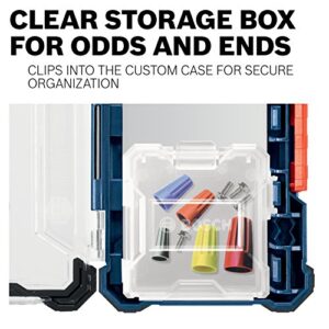 BOSCH CCSBOXX 3 In. Clear Storage Box with Latch for Custom Case System for Storing Bits, Screws, Bolts and More