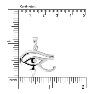 WithLoveSilver 925 Sterling Silver Ancient Egyptian Eye of Horus Symbol of Protection Pendant