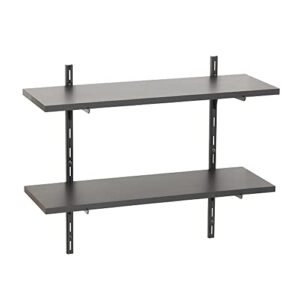 Wallscapes Black 8x24 2-Shelf Kit