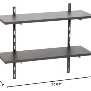 Wallscapes Black 8x24 2-Shelf Kit