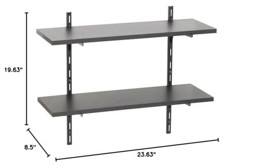 Wallscapes Black 8x24 2-Shelf Kit