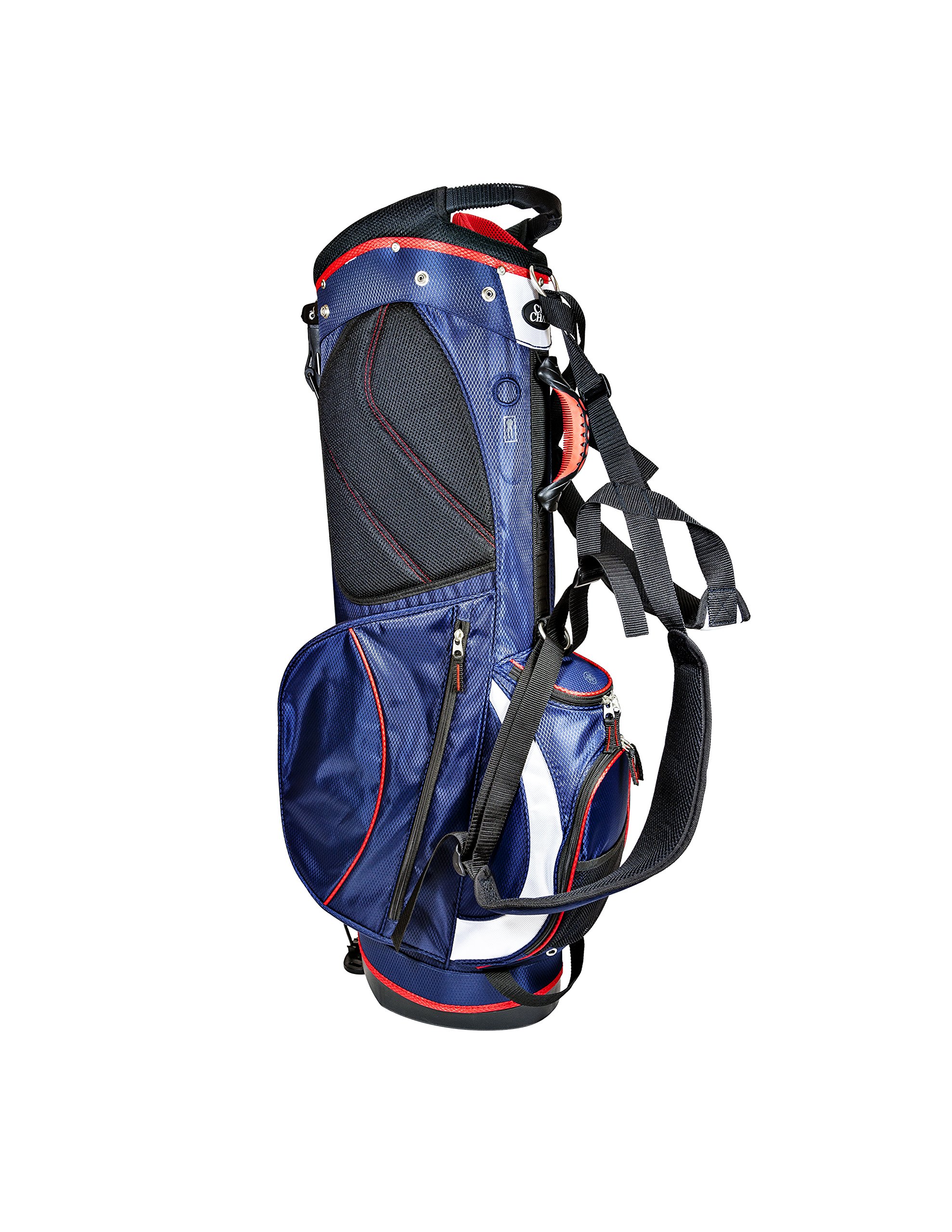 Club Champ Deluxe Stand Golf Bag, Red/White/Blue