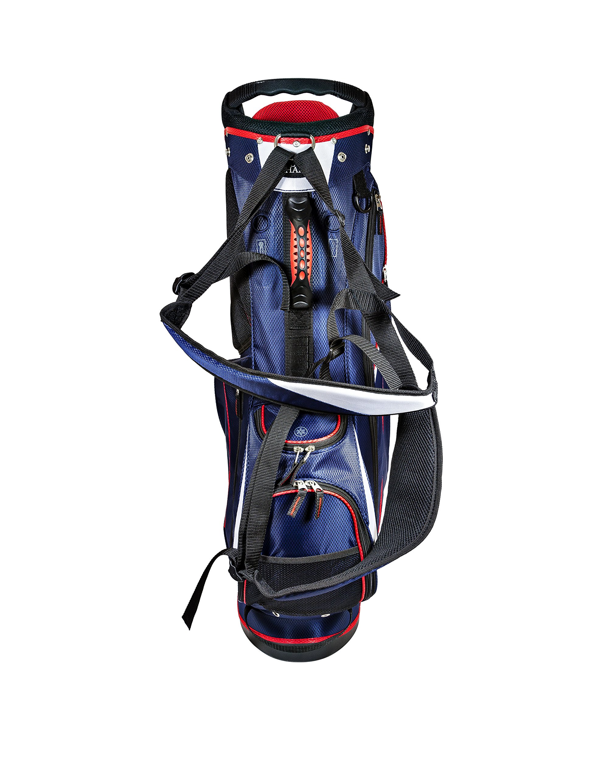 Club Champ Deluxe Stand Golf Bag, Red/White/Blue