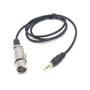 riipoo 3.5mm to xlr adapter 1 meter 1/8" trs 3.5mm stereo jack male to xlr female audio adapter speaker microphone cable cord