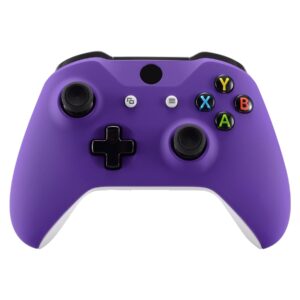 extremerate purple soft touch front housing shell case for xbox one s/x controller, comfortable replacement kit faceplate cover for xbox one wireless controller model 1708 - controller not included