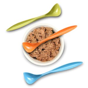 PetBonus 3-Pack Pet Food Can Spoon，Dog Cat Food Spoons, Long Handle Special Curved Design for Dog Cat Food Can Spoons