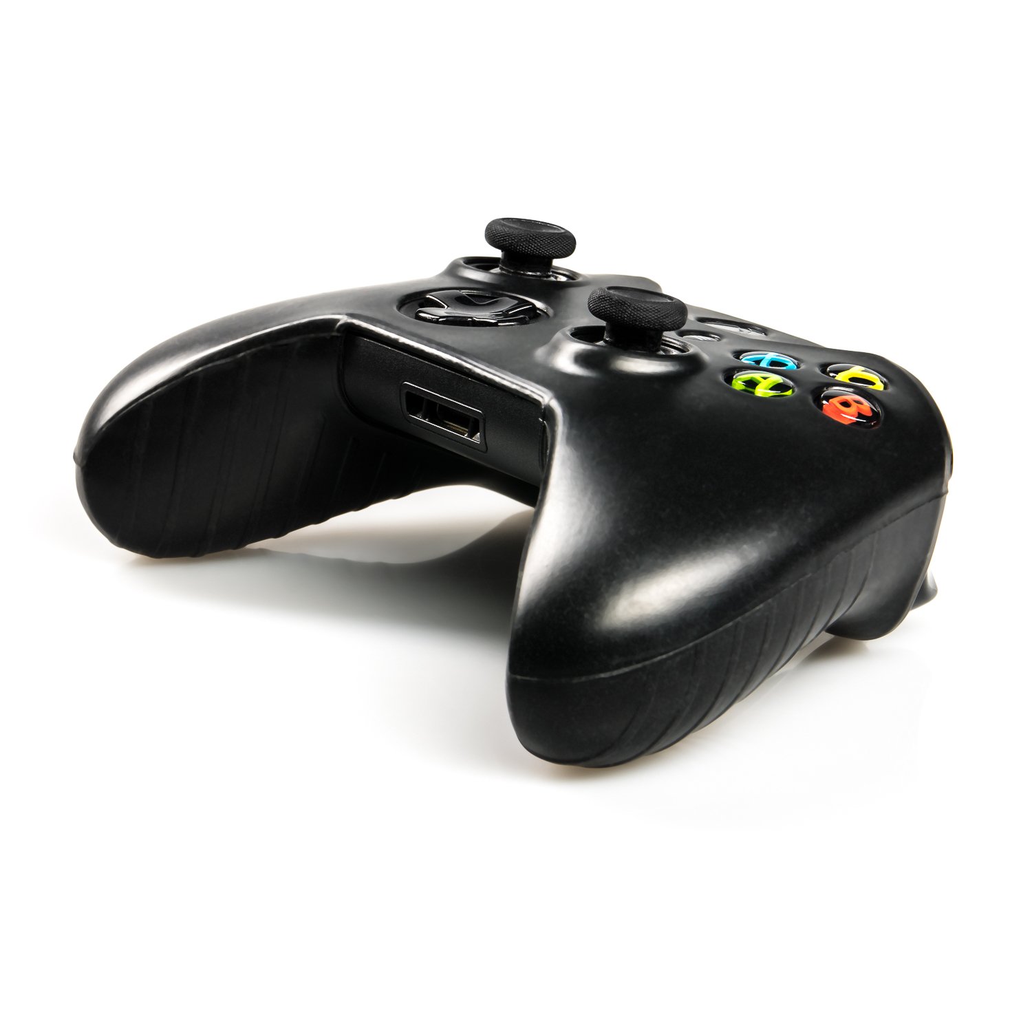 Controller Silicone Cover Skin Anti-Slip Compatible for Xbox One Controller x 1(Black)