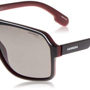 Carrera Sunglasses (Safilo Group) Men's CA1001/S Polarized Pilot Sunglasses, Matte Black RED, 62 mm