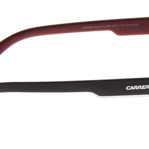 Carrera Sunglasses (Safilo Group) Men's CA1001/S Polarized Pilot Sunglasses, Matte Black RED, 62 mm