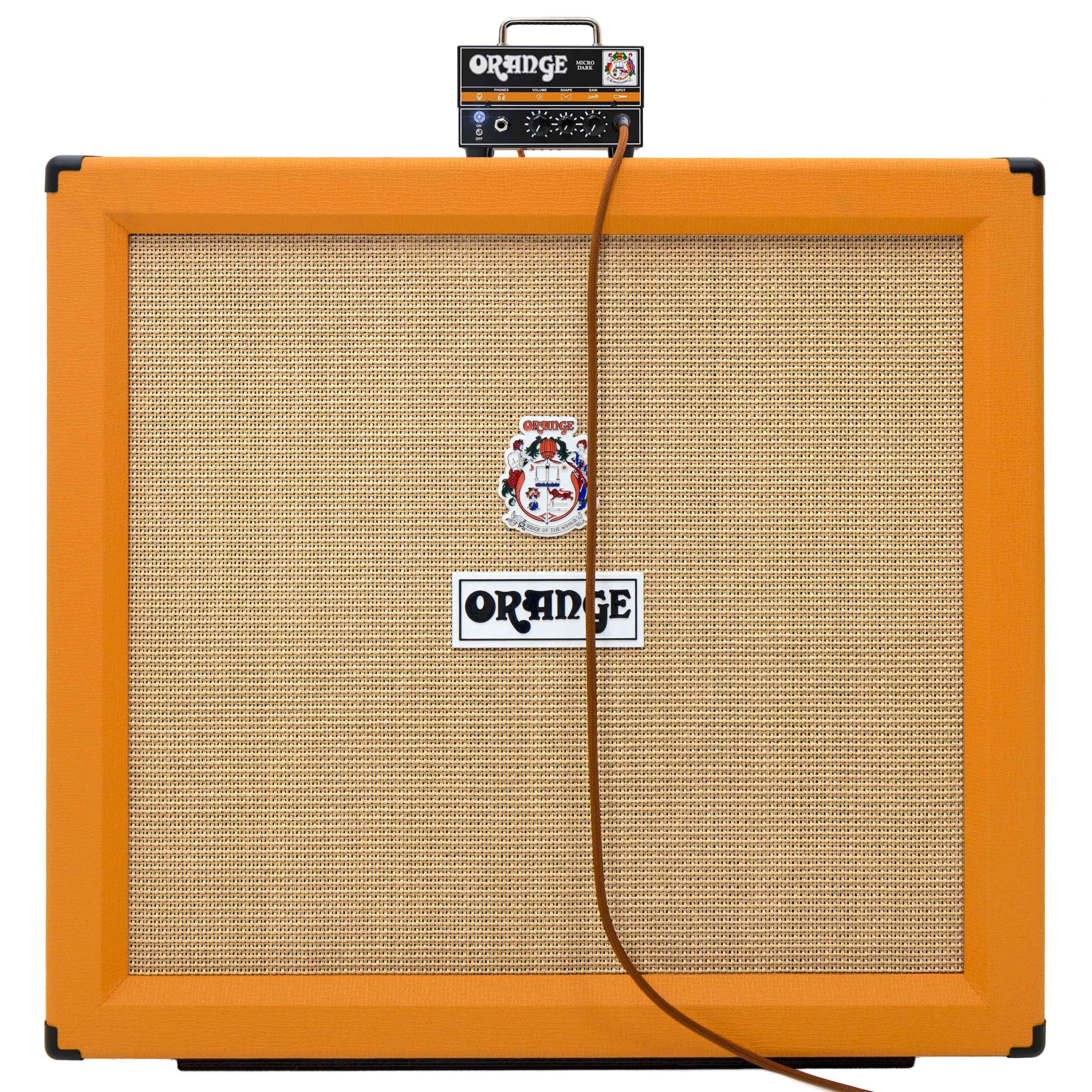 Orange MD20 Micro Dark 20-Watt Mini Guitar Amplifier Head Bundle with Instrument Cable and Austin Bazaar Polishing Cloth