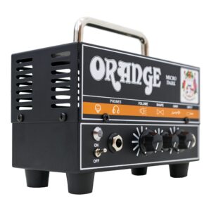 Orange MD20 Micro Dark 20-Watt Mini Guitar Amplifier Head Bundle with Instrument Cable and Austin Bazaar Polishing Cloth