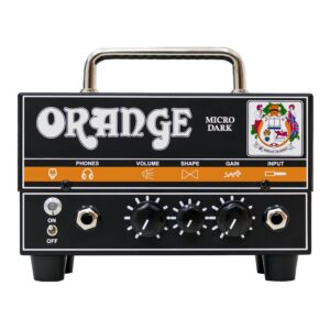 Orange MD20 Micro Dark 20-Watt Mini Guitar Amplifier Head Bundle with Instrument Cable and Austin Bazaar Polishing Cloth