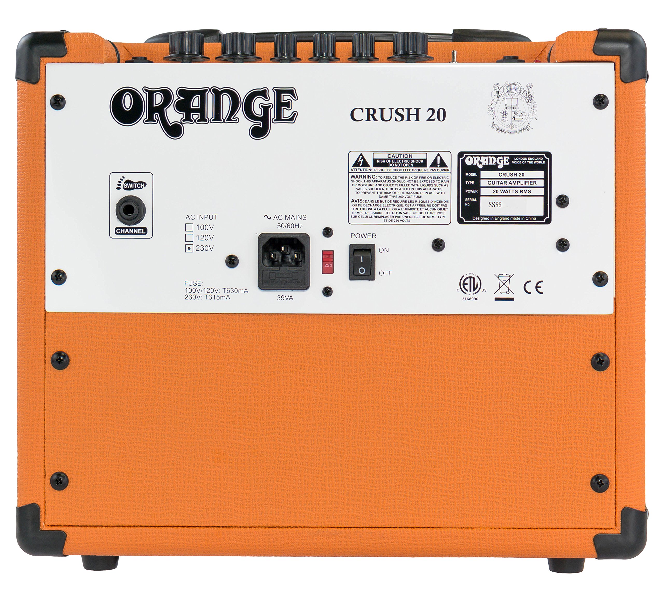 Orange Crush 20-Watt Guitar Combo Amplifier Bundle with Instrument Cable and Austin Bazaar Polishing Cloth