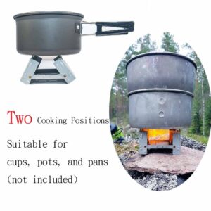 Breezing Style Folding Mini Pocket Stove & Emergency Portable Ultralight Camp Stoves for Backpacking, Camping, Emergency Prep Fit for Pans,Pots,Cups(not include Alcohol)