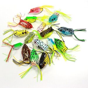 Hollow Body Frog Freshwater & Saltwater Float on Water Lure Kit (18 PCS)