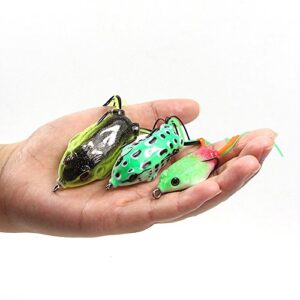 Hollow Body Frog Freshwater & Saltwater Float on Water Lure Kit (18 PCS)