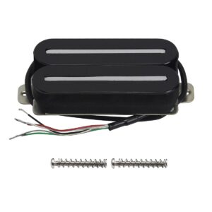 fleor high output bridge pickup hot dual rail humbucker pickups ceramic electric guitar pickup humbucker, black