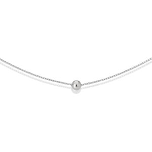 s.leaf sterling silver tiny dot necklace round circle necklaces for women dainty necklaces for women simple necklaces for women (06_ball_silver)