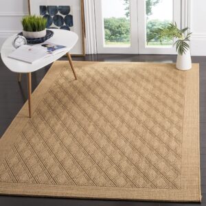 safavieh palm beach collection area rug - 8' x 10', maize, sisal & jute design, ideal for high traffic areas in living room, bedroom (pab351m)