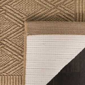 SAFAVIEH Palm Beach Collection Area Rug - 8' x 10', Maize, Sisal & Jute Design, Ideal for High Traffic Areas in Living Room, Bedroom (PAB351M)