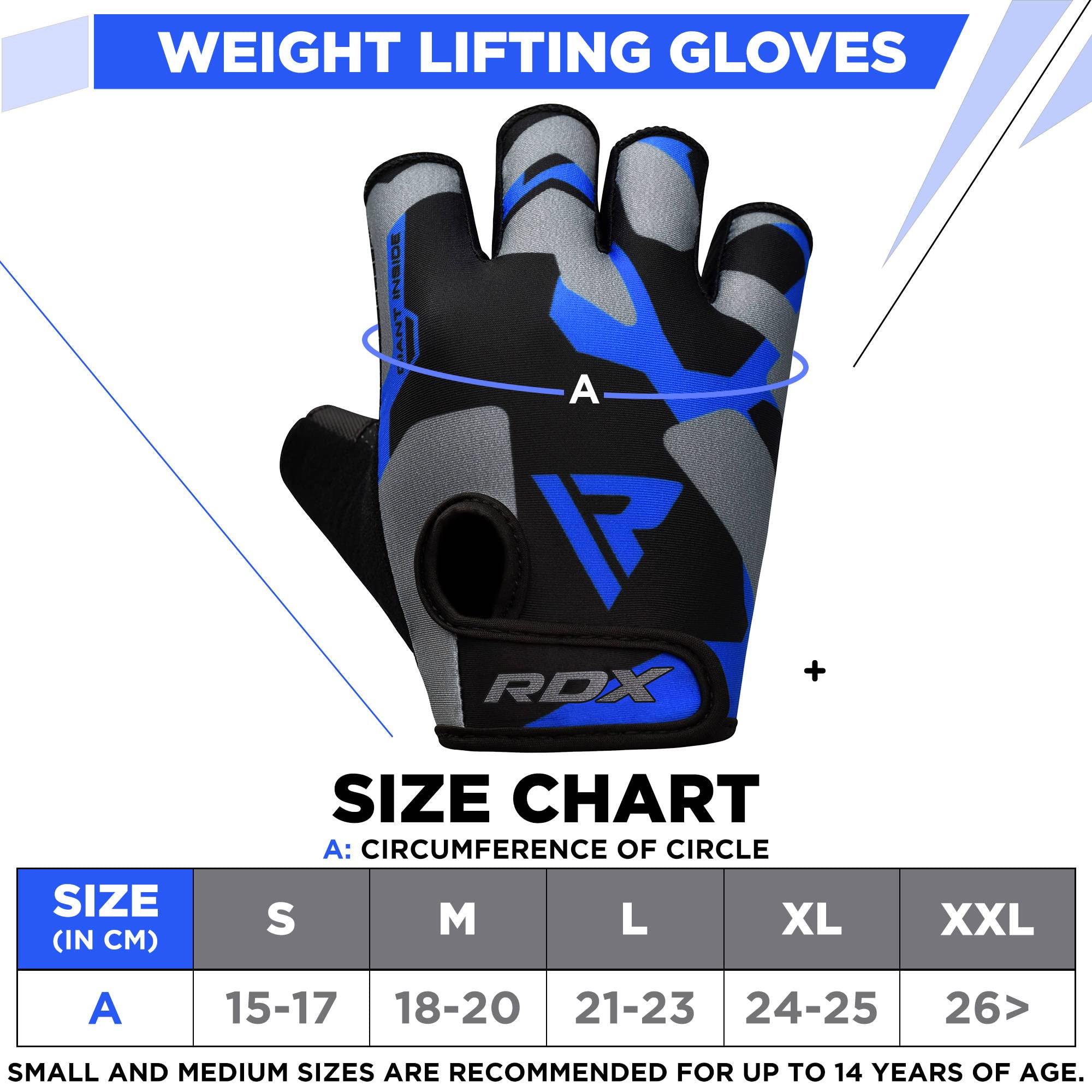 RDX Weight Lifting Gloves Gym Fitness Workout, Anti Slip Padded Palm Elasticated Strength Training Equipment Men Women Half Finger Exercise Bodybuilding Calisthenics Cycling Rowing Climbing