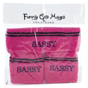 Funny Guy Mugs Sassy Unisex Sweatband Set (3-Pack: 1 Headband & 2 Wristbands)